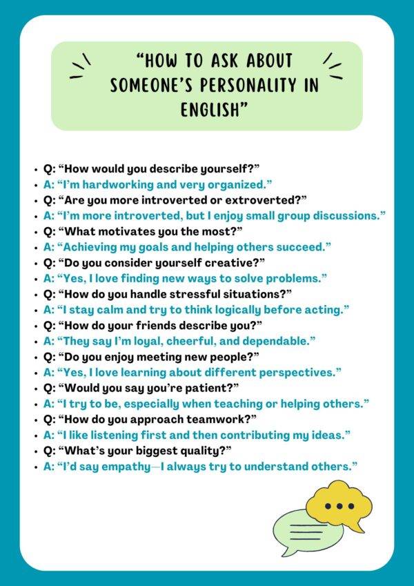 Personality Adjectives to Describe a Person - with Examples